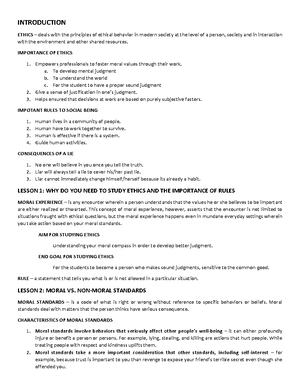 Topic 9 - GEC 7: Ethics - Reason and Impartiality as Minimum ...