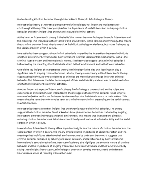 Understanding Criminal Behavior through Learning Theory in ...