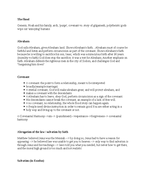 T I Notes Pre-Midterm - Exam study guide - BIBLICAL ISRAEL - what are ...