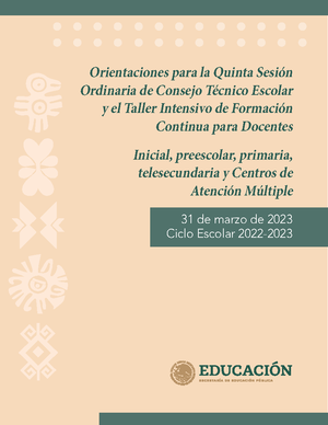 Plan de estudio para la educacion preescolar primaria secundaria 2022 - - Studocu