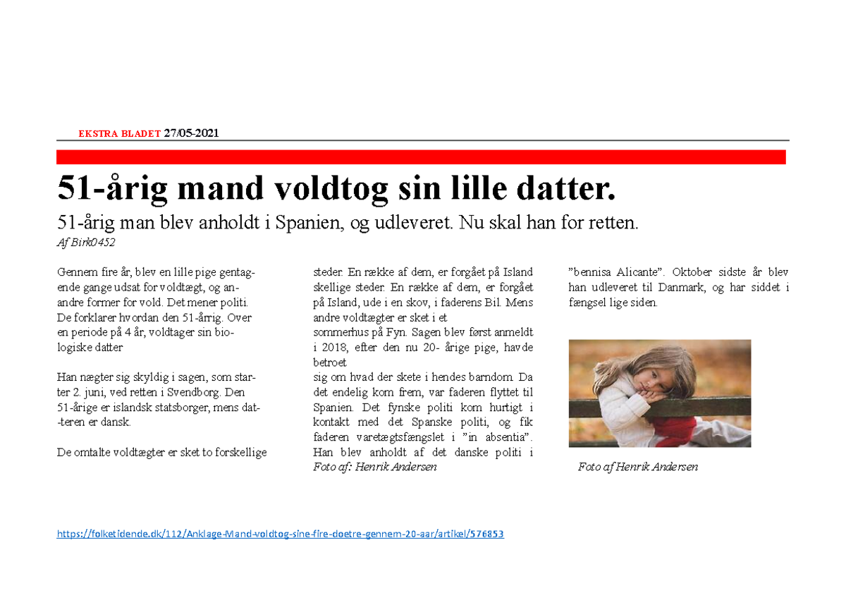 Avis artikle - en avis artikel - EKSTRA BLADET 27/05- - Studocu