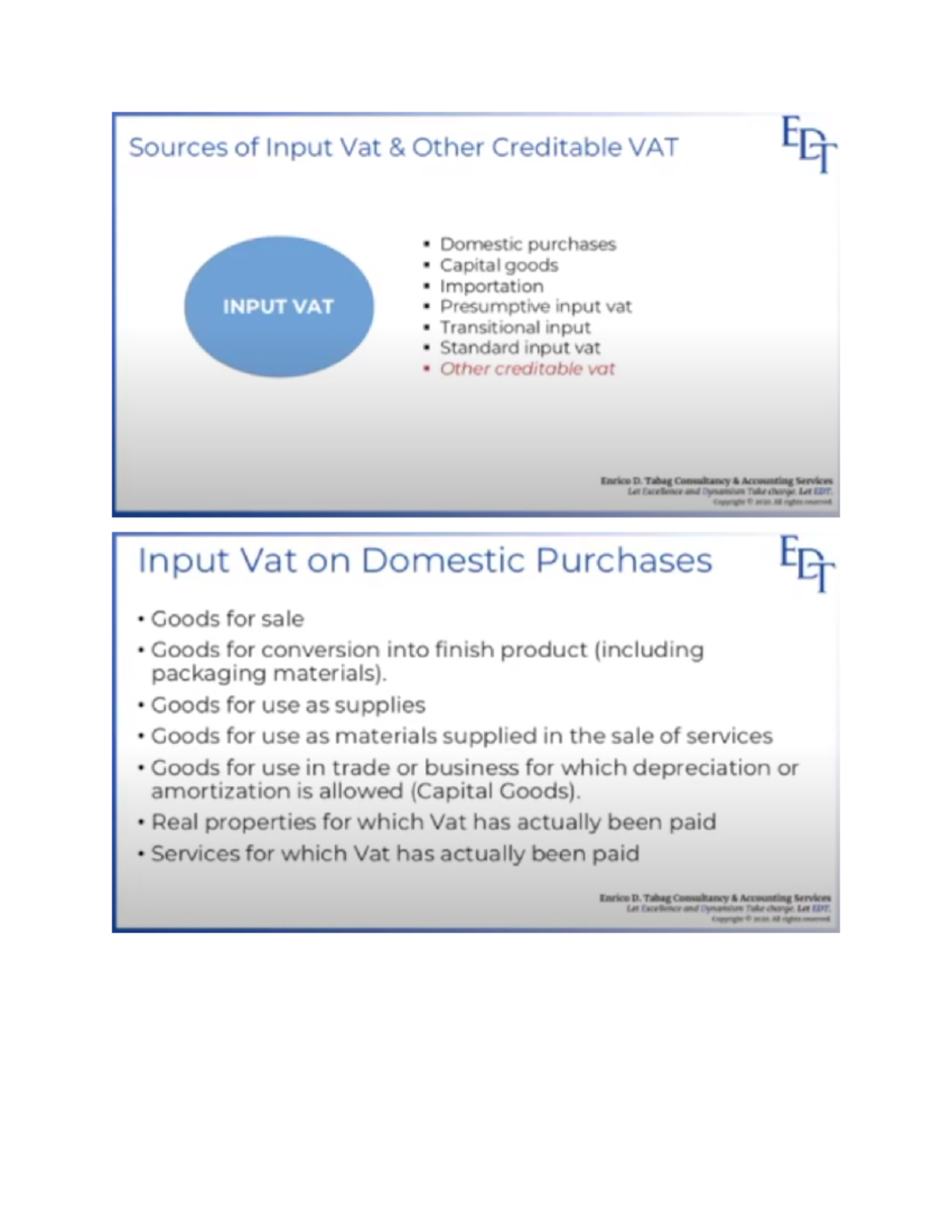 Input VAT - 123 - Accountancy - Studocu