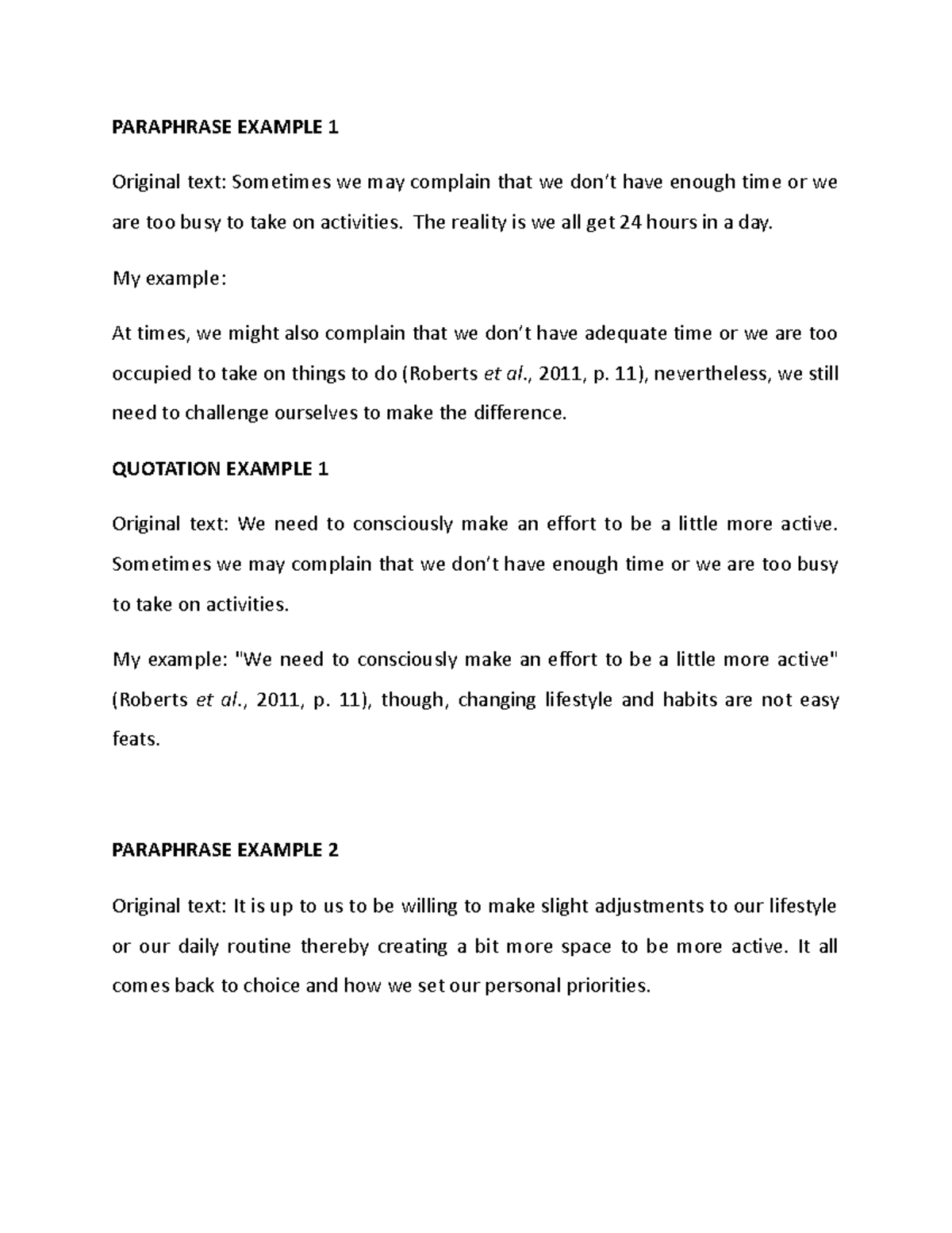 1 paraphases and quotation by love 2070195 182 - PARAPHRASE EXAMPLE 1 ...