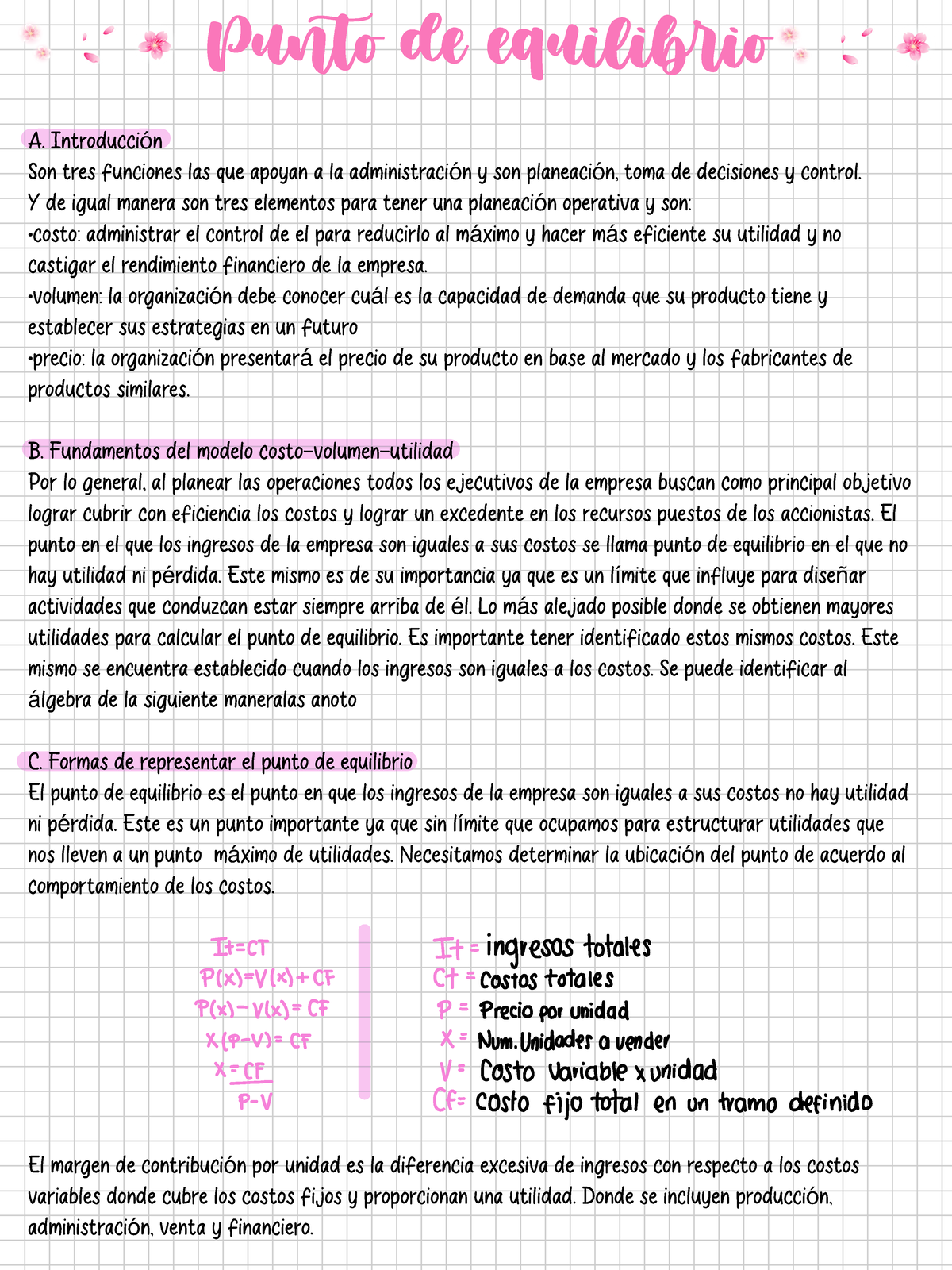 Costos 2 - Punto de equilibrio - Punto de equilibrio A. Introducción ...