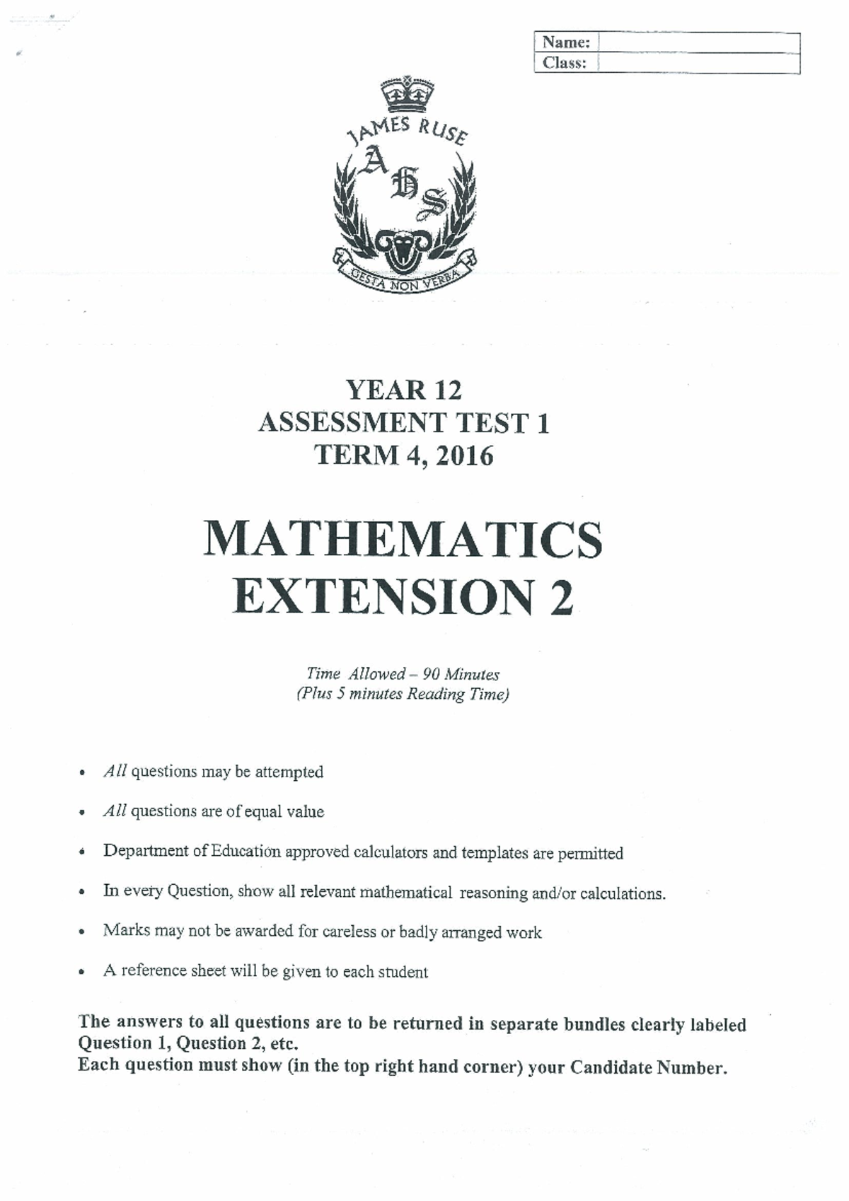 2016 Paper - Math - Studocu