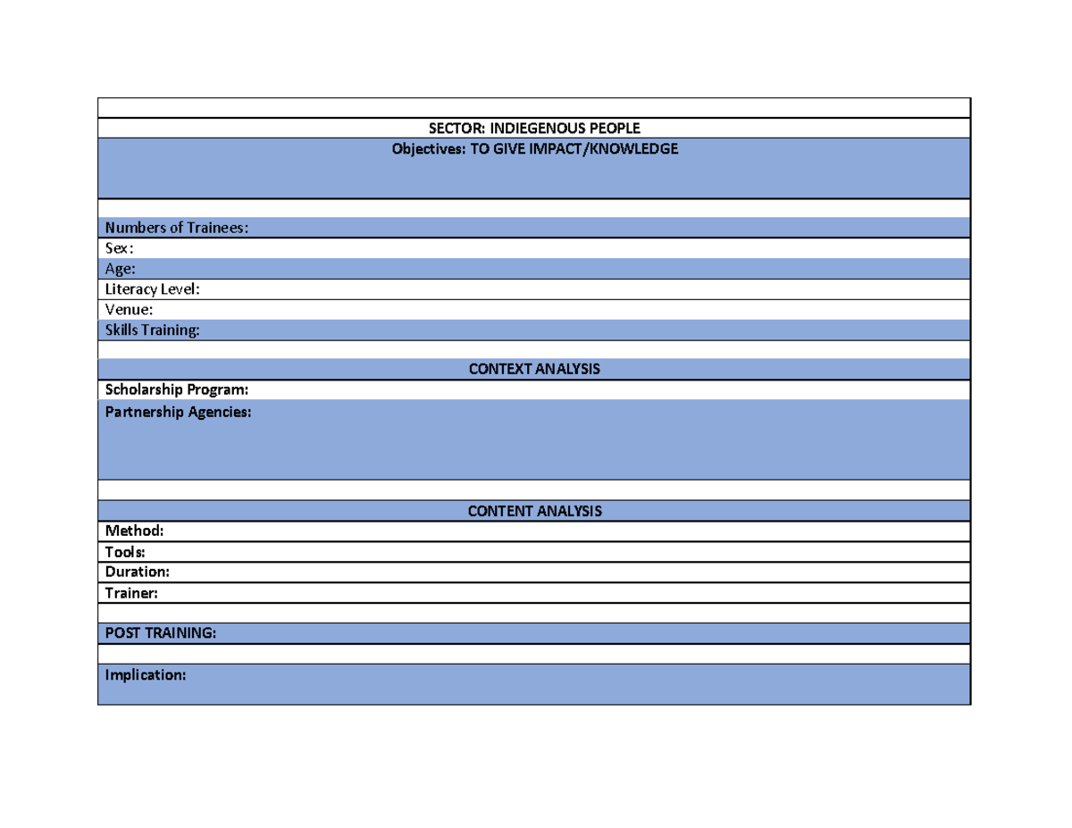 Sample CCM template editable - Agricultural Economics - SECTOR ...