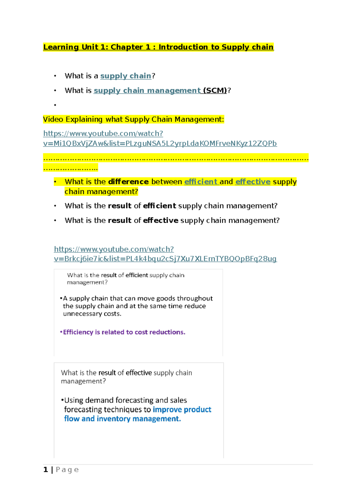 Learning Unit 1 Chapter 1d - - Studocu