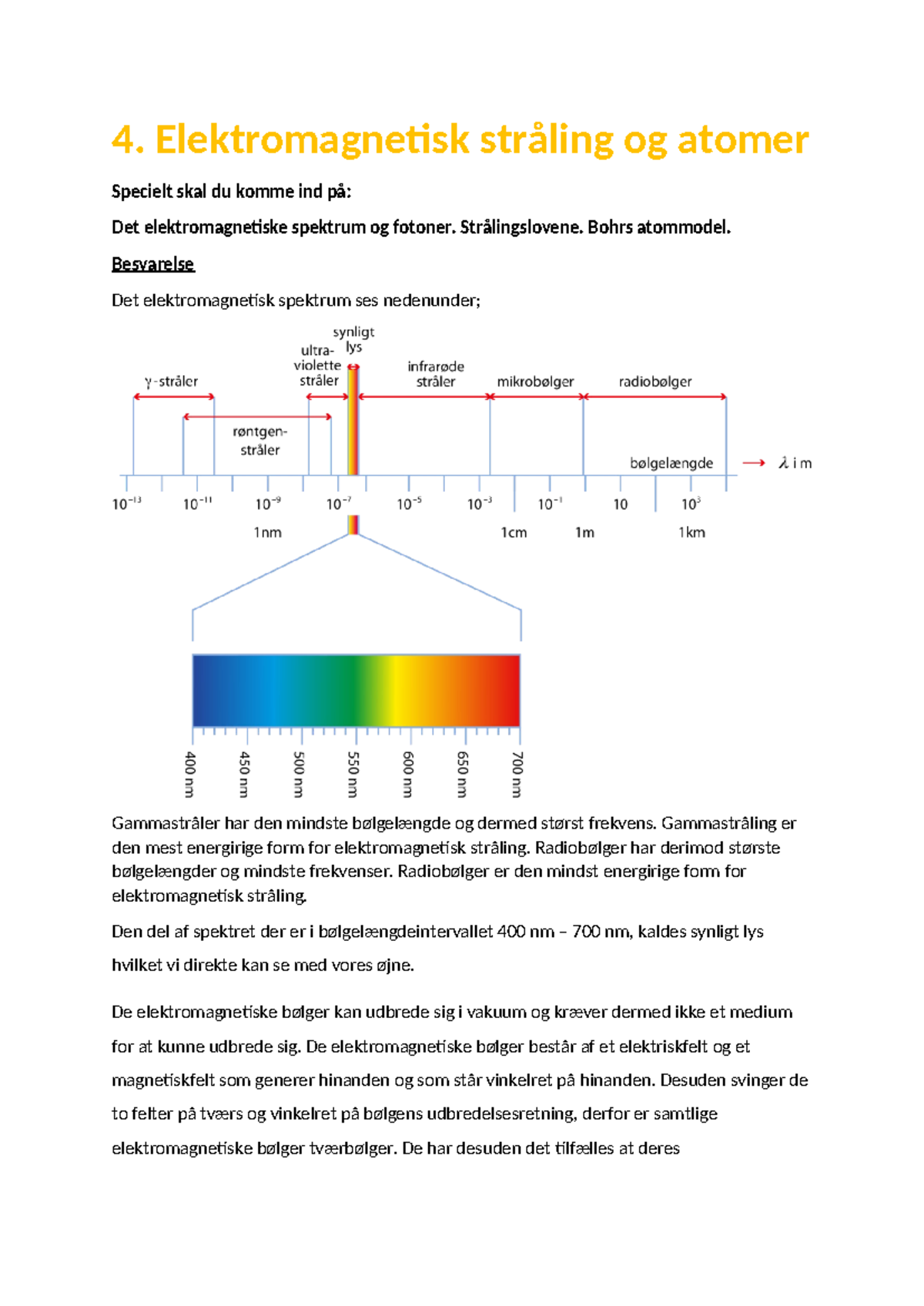4. Elektromagnetisk stråling og atomer - 4. Elektromagnetisk stråling ...