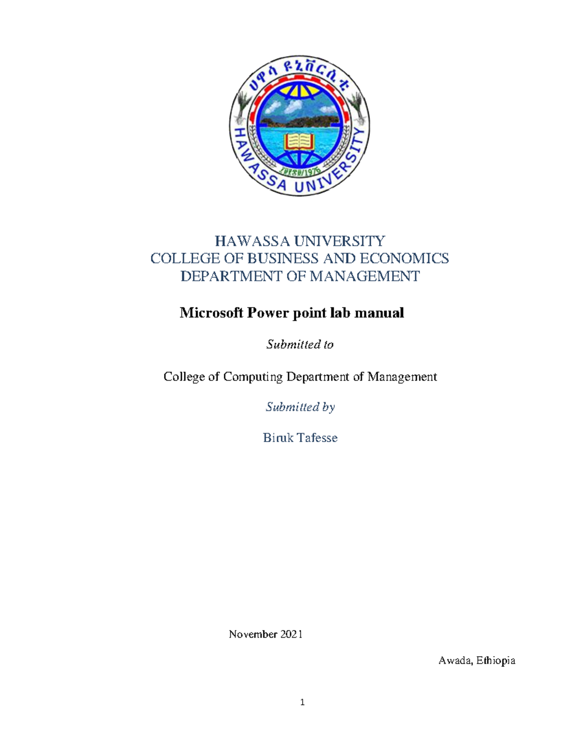 Microsoft power point - basic computer skill materials - HAWASSA ...