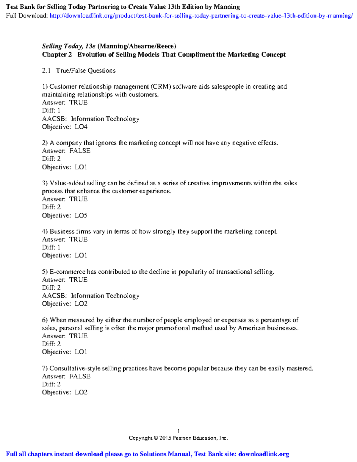 Test 11 October 2017, questions and answers - 1 Copyright © 2015 ...