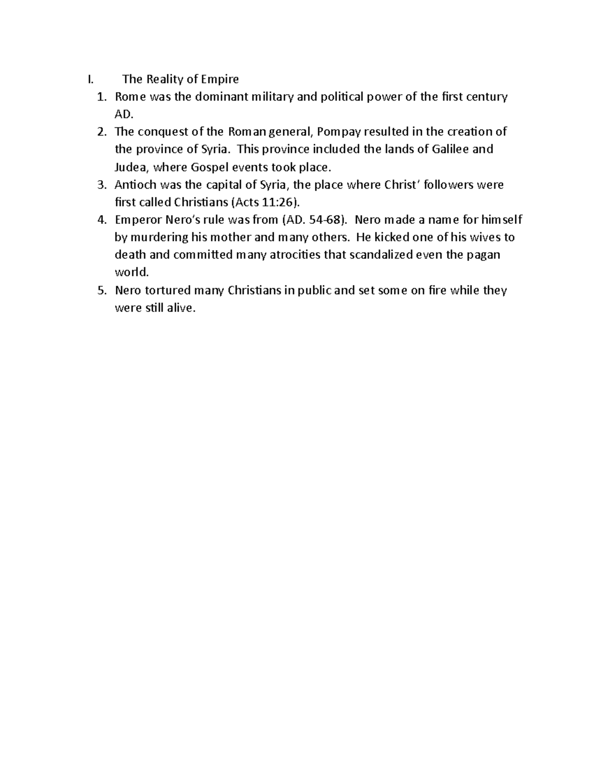 N.T. 13 - New Testament Lecture Notes. Chapter 13. - I. The Reality of ...