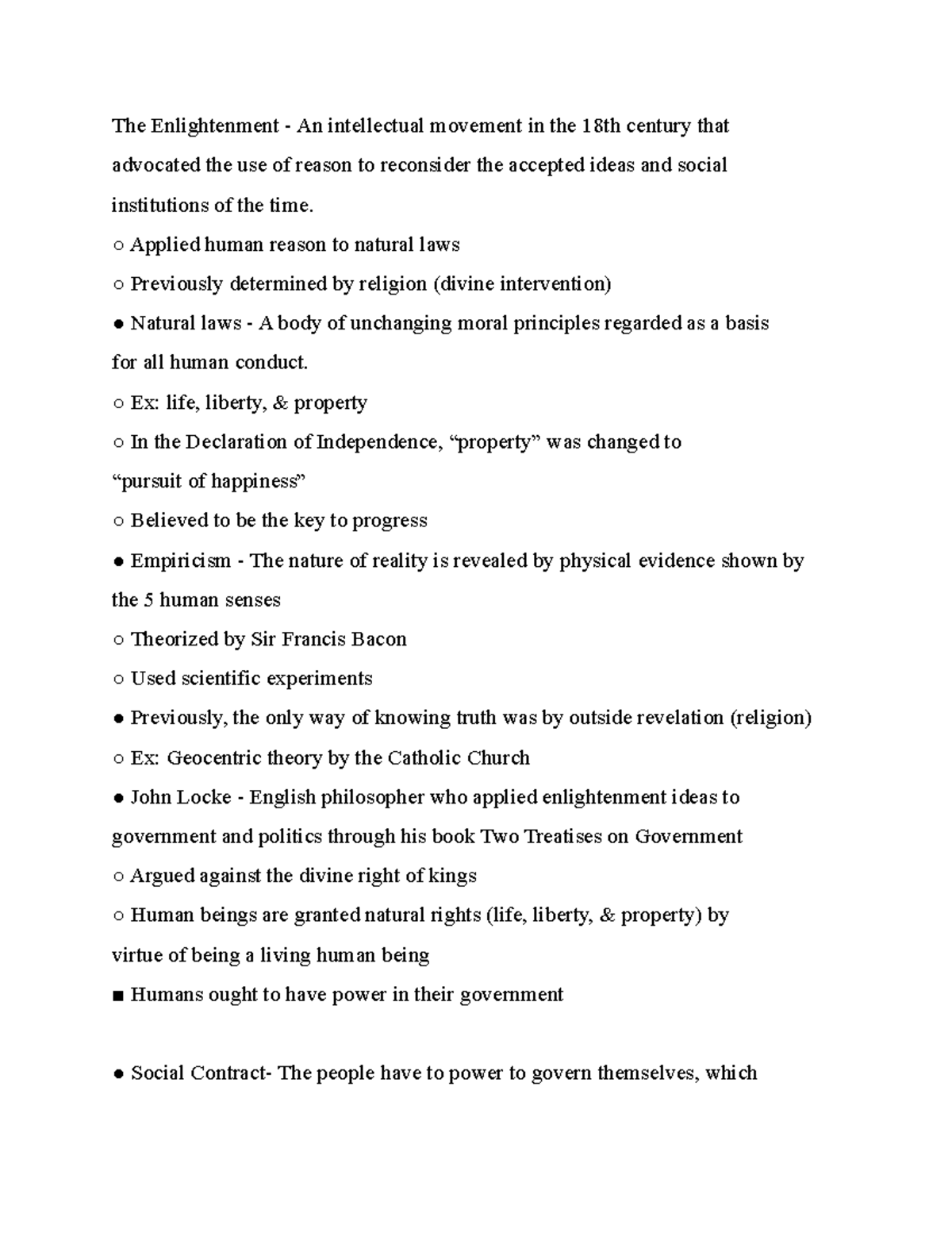 The Enlightenment - Field of Historical Study that studies the ...