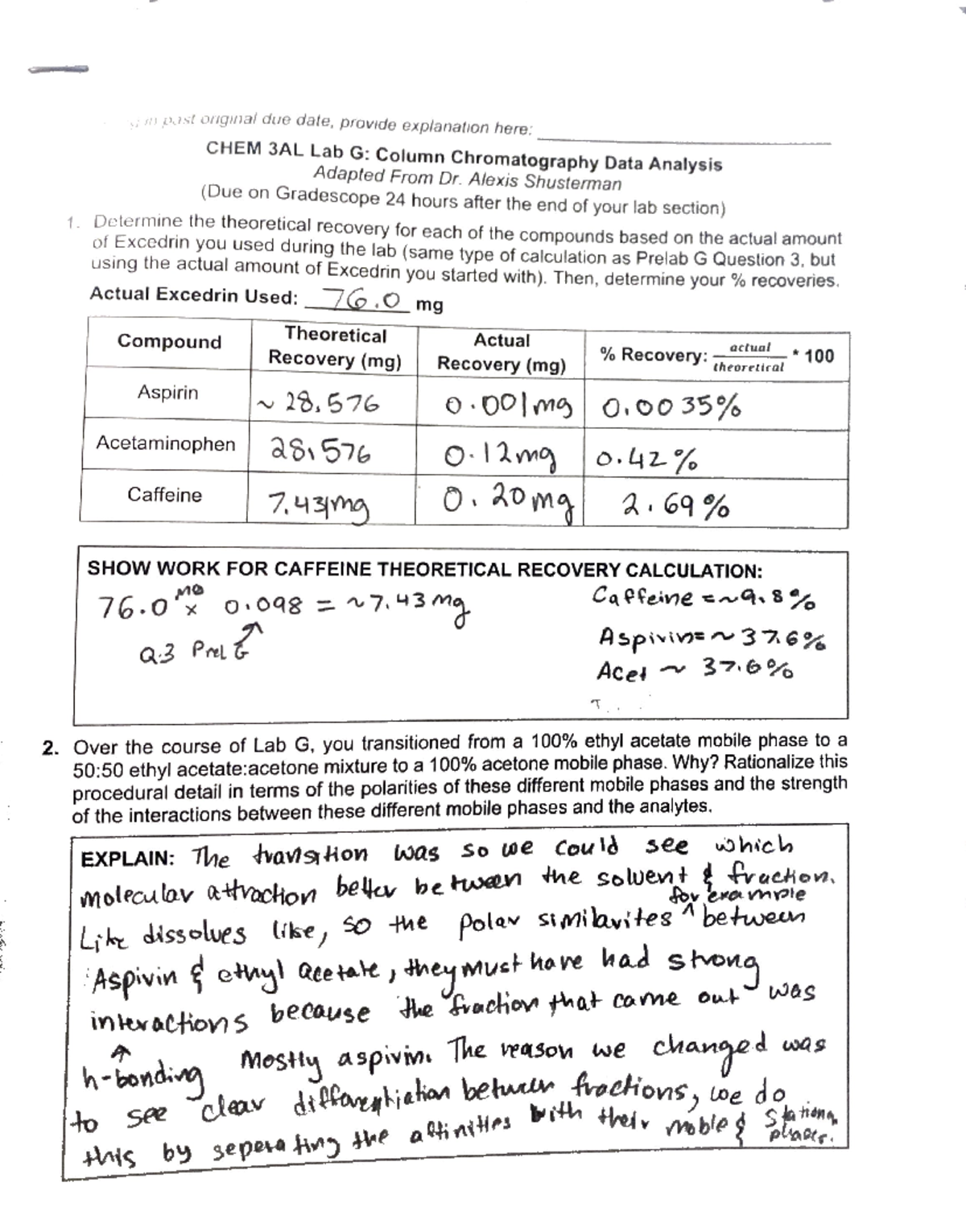 Lab G Data Analysis submission - CHEM 3AL - Studocu