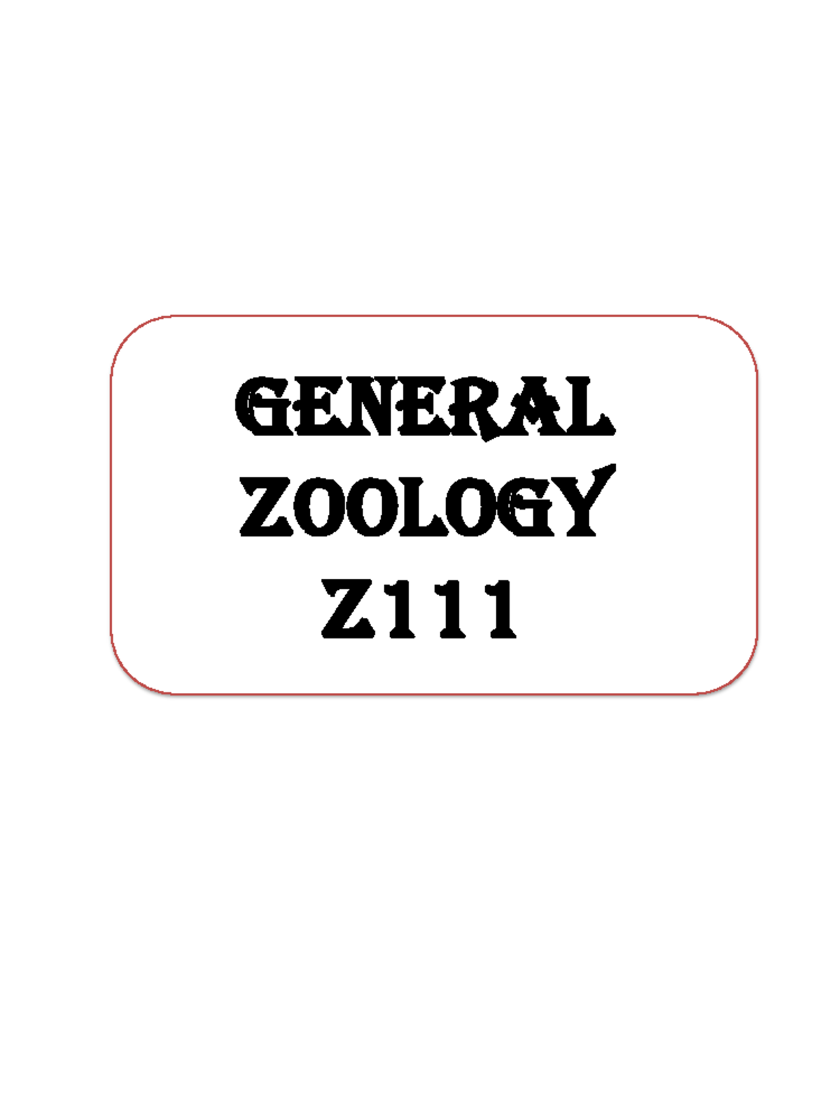 Zoology Animal tissues lecture notes - General zoology z 111 Animal ...