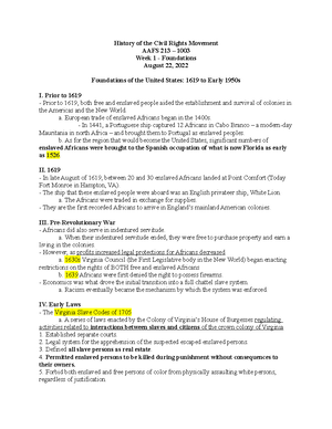 Week 5 - Down Freedoms Main Line - History of the Civil Rights Movement ...