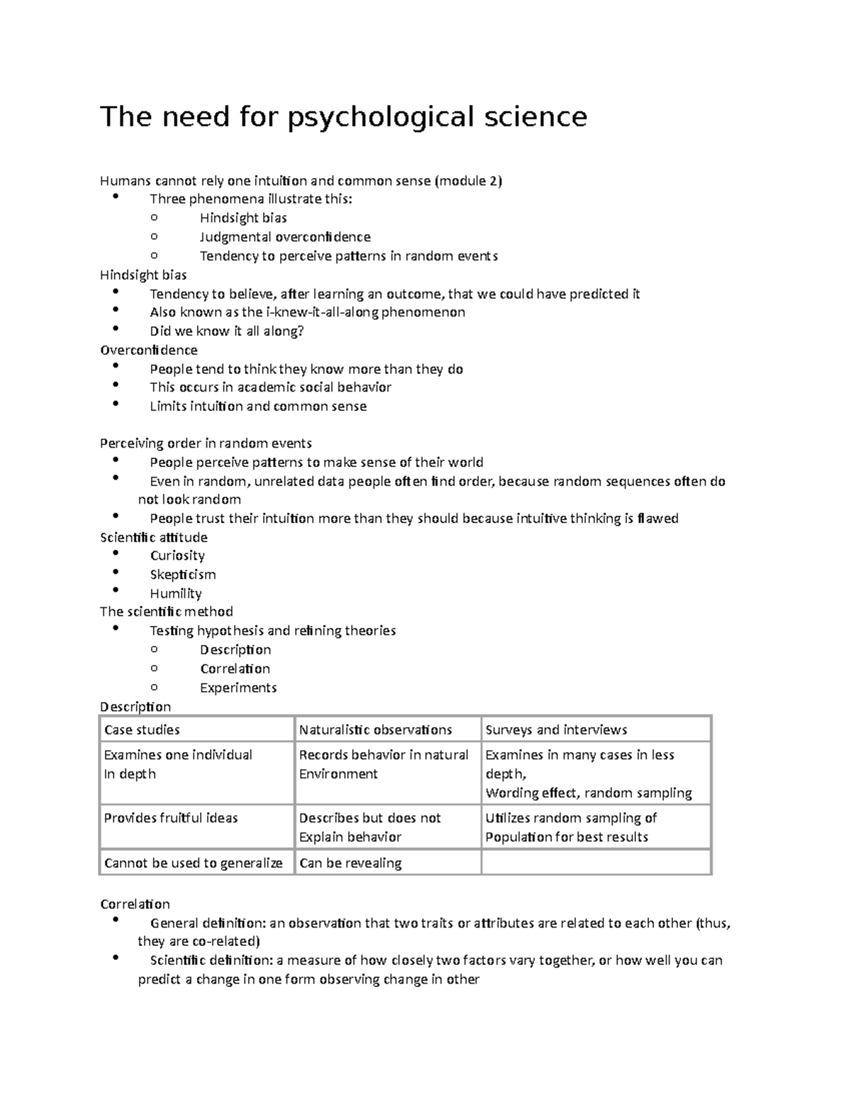 The need for psychological science - Studocu