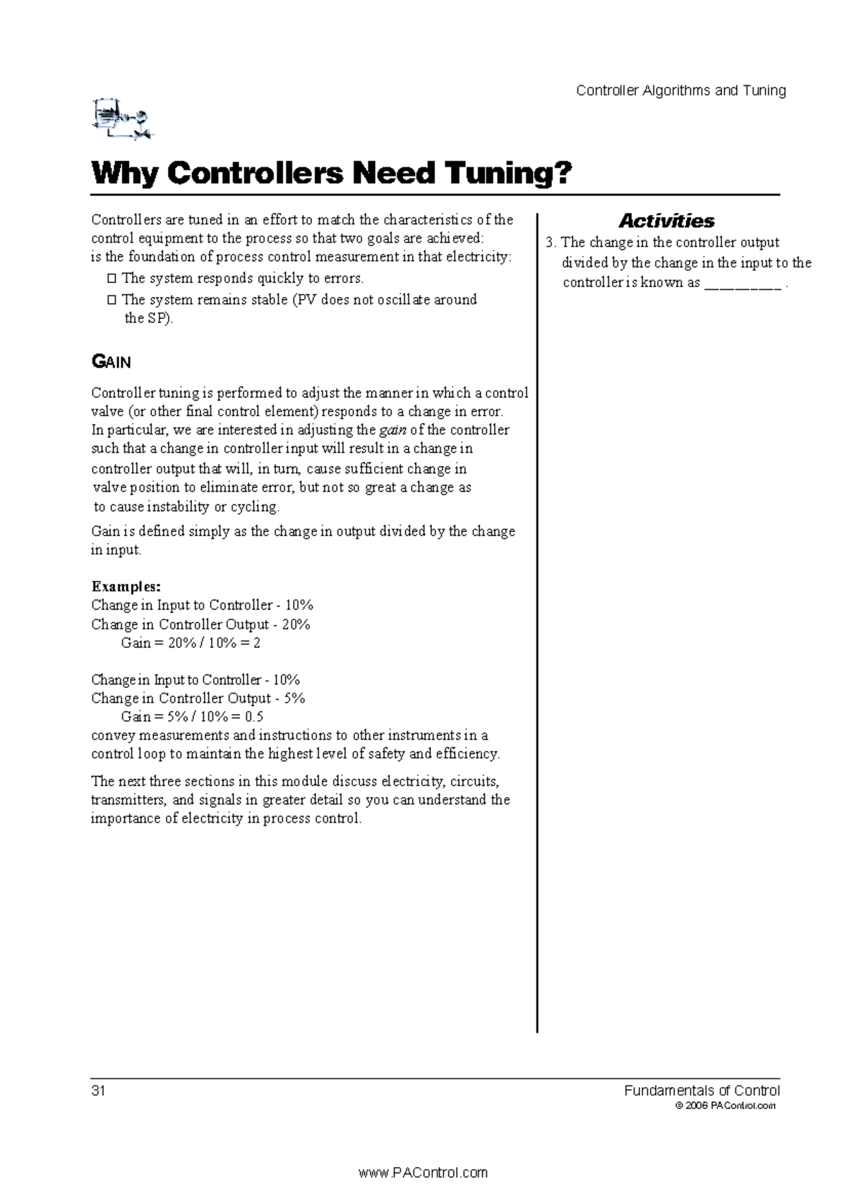 Instrumentation and Control Process Cont-pages-4 - Activities 31 ...