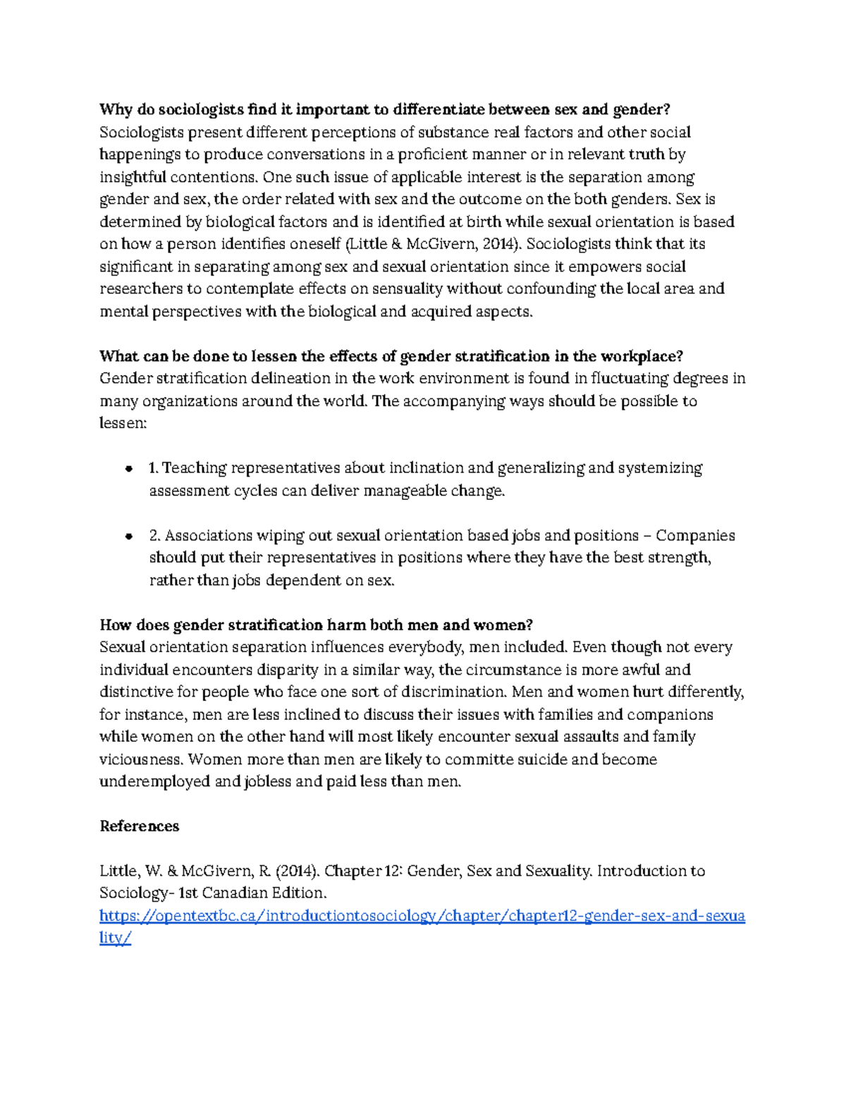 SOC 1502 Introduction to Sociology unit 4 discussion - Why do ...