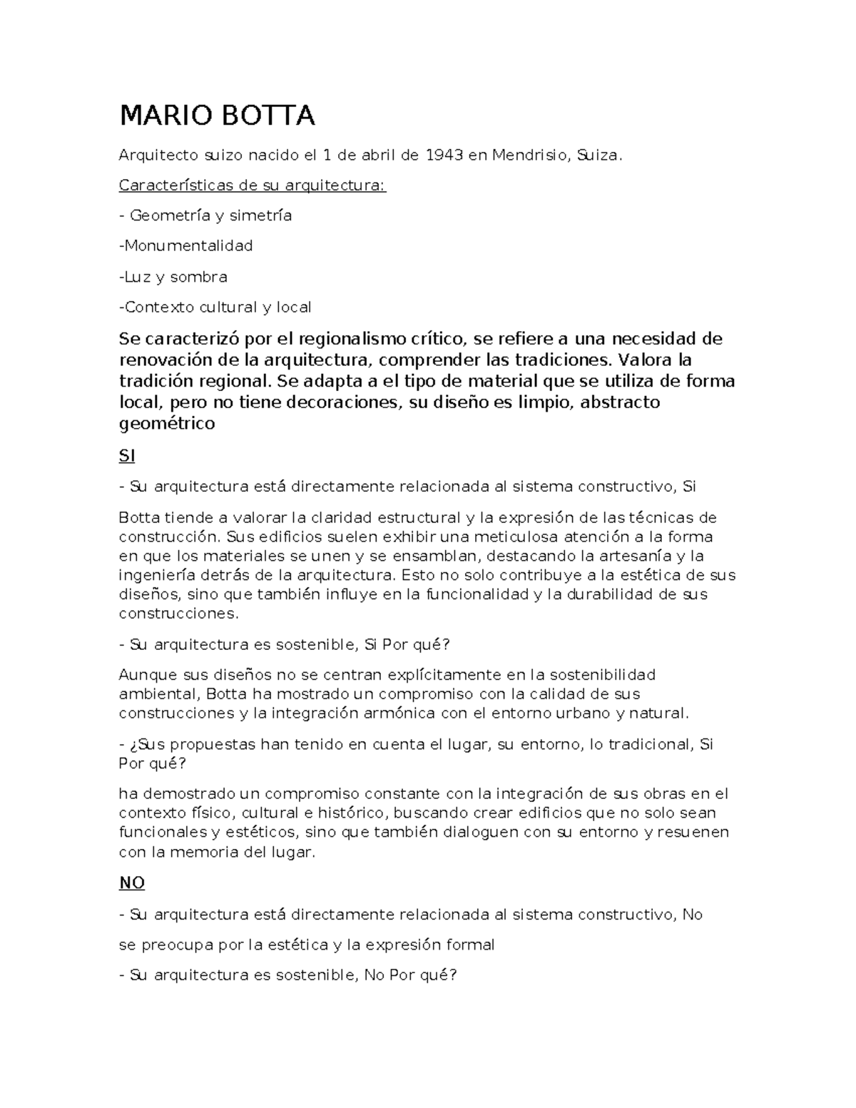 Mario Botta - deb - MARIO BOTTA Arquitecto suizo nacido el 1 de abril ...
