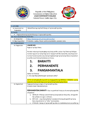 G8 FIL Q1 M4 - Filipino 8 Q1 Module - 8 DepED DEPARTMENT OF EDUCATION ...