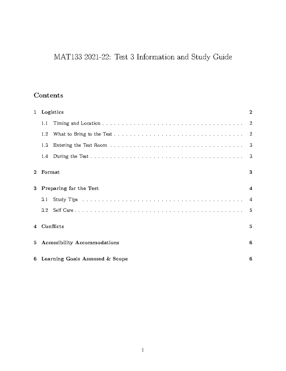 Test3-guide for mat 133 - MAT133 2021-22: Test 3 Information and Study ...