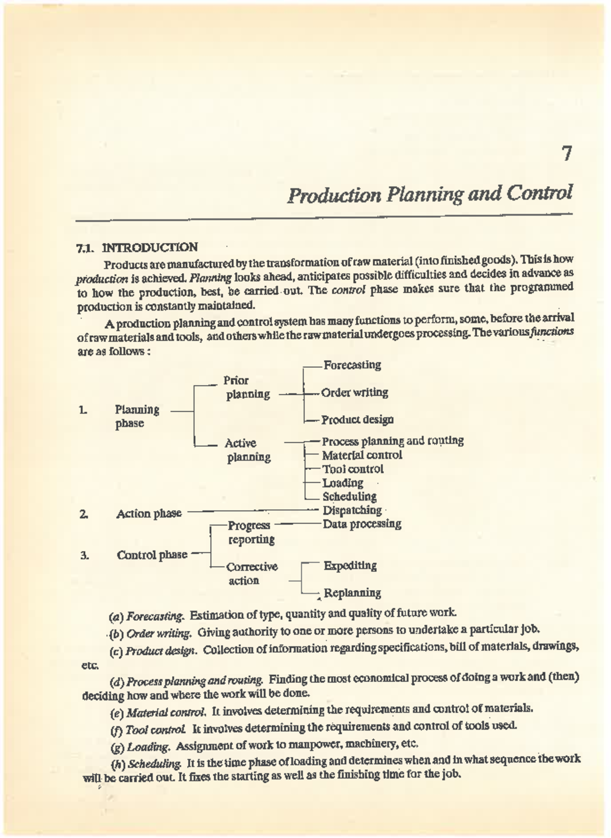 Unit 5 part 2 - Part 2 - 7 Production Planning and Control 7 ...