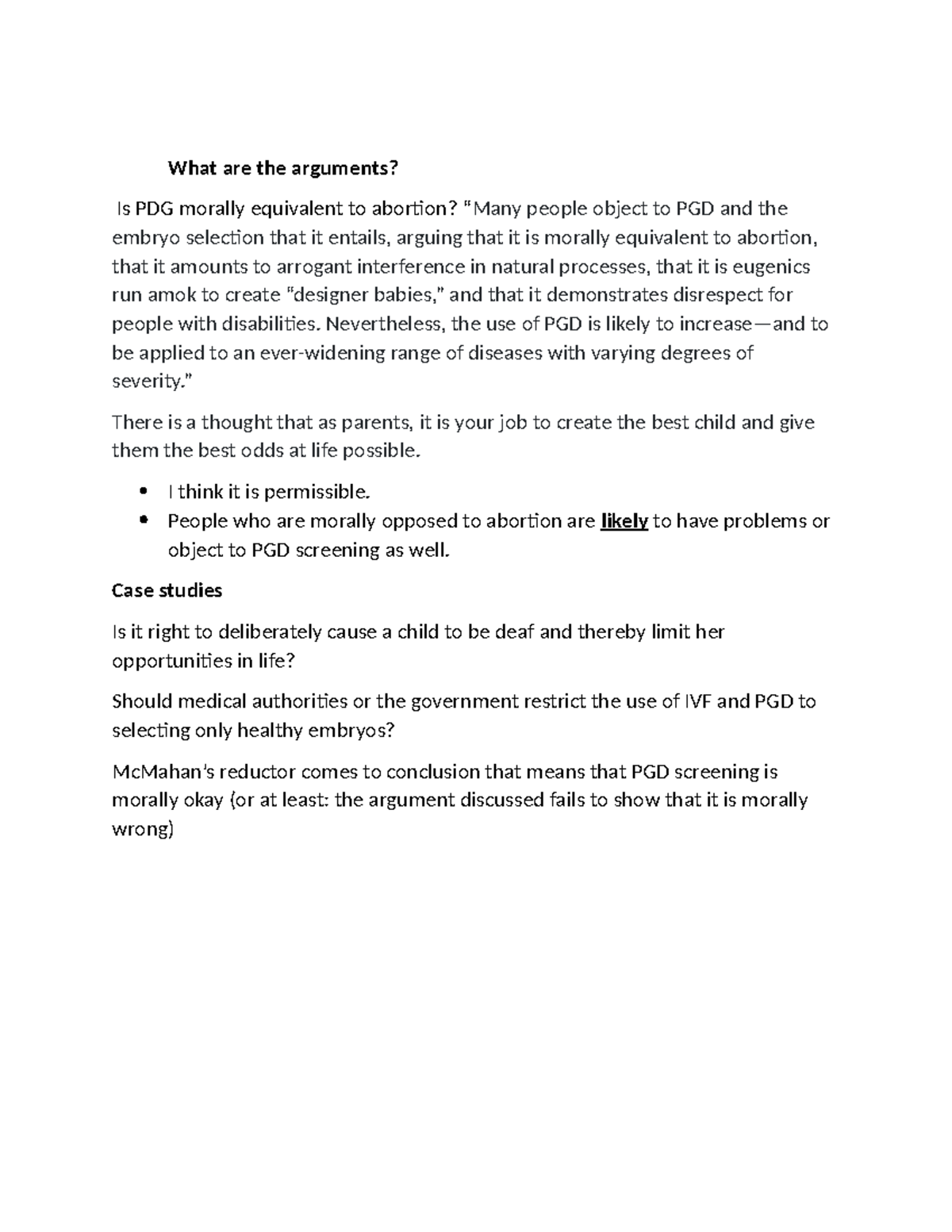 Class notes 1 - What are the arguments? Is PDG morally equivalent to ...