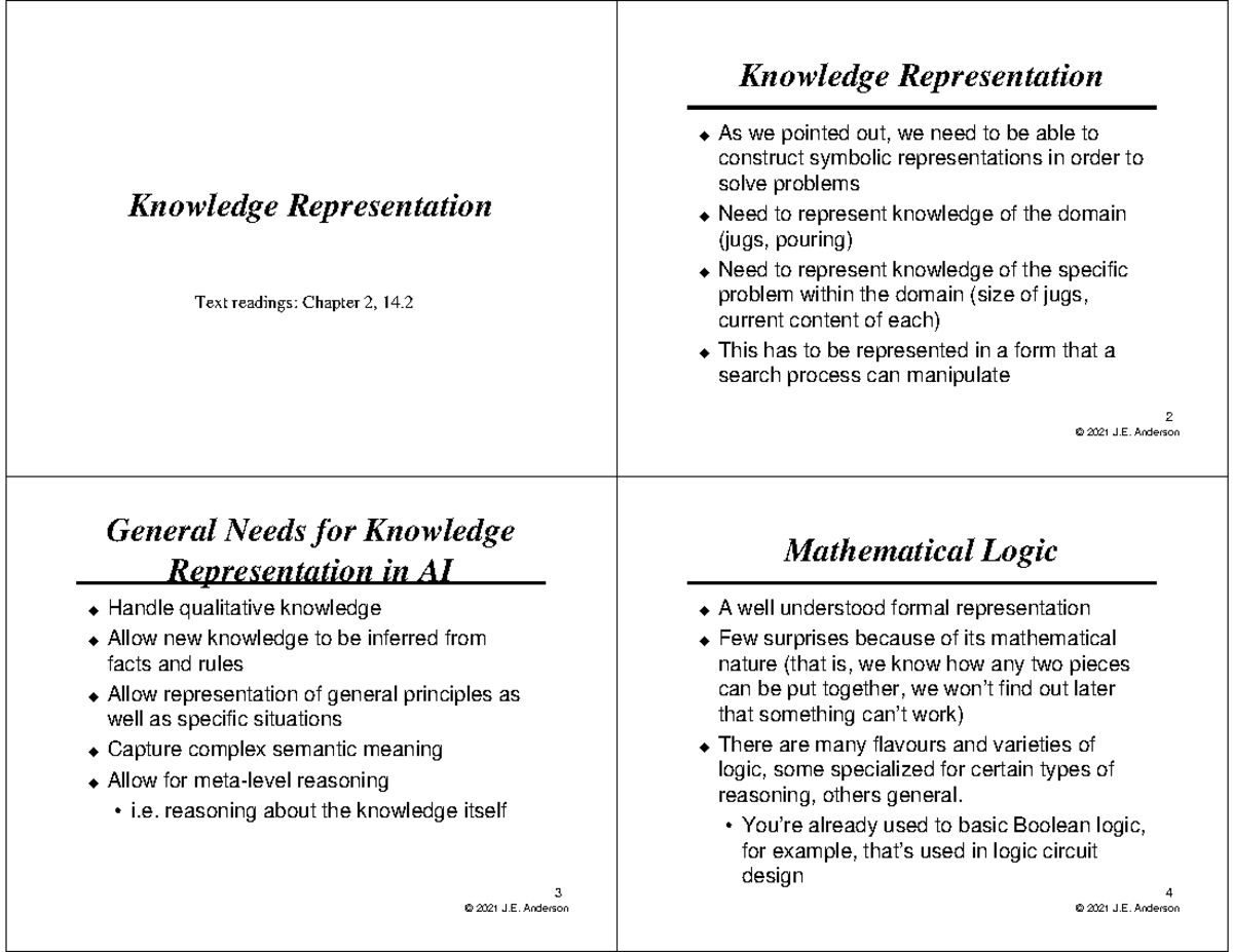 3 Representation 1 how things are represented - Knowledge ...