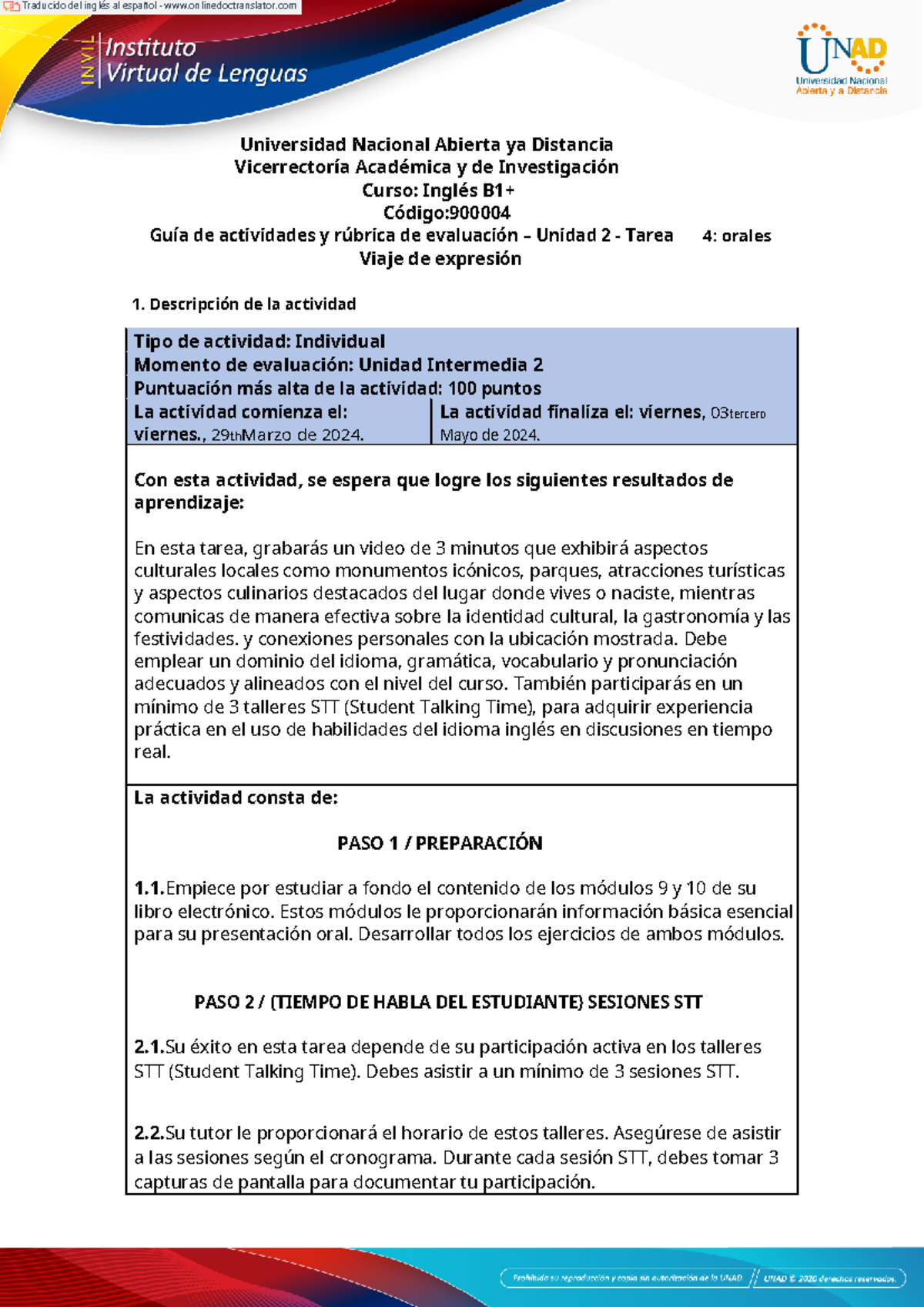 Activity Guide and Evaluation Rubric - Unit 2 - Task 4 - Oral ...