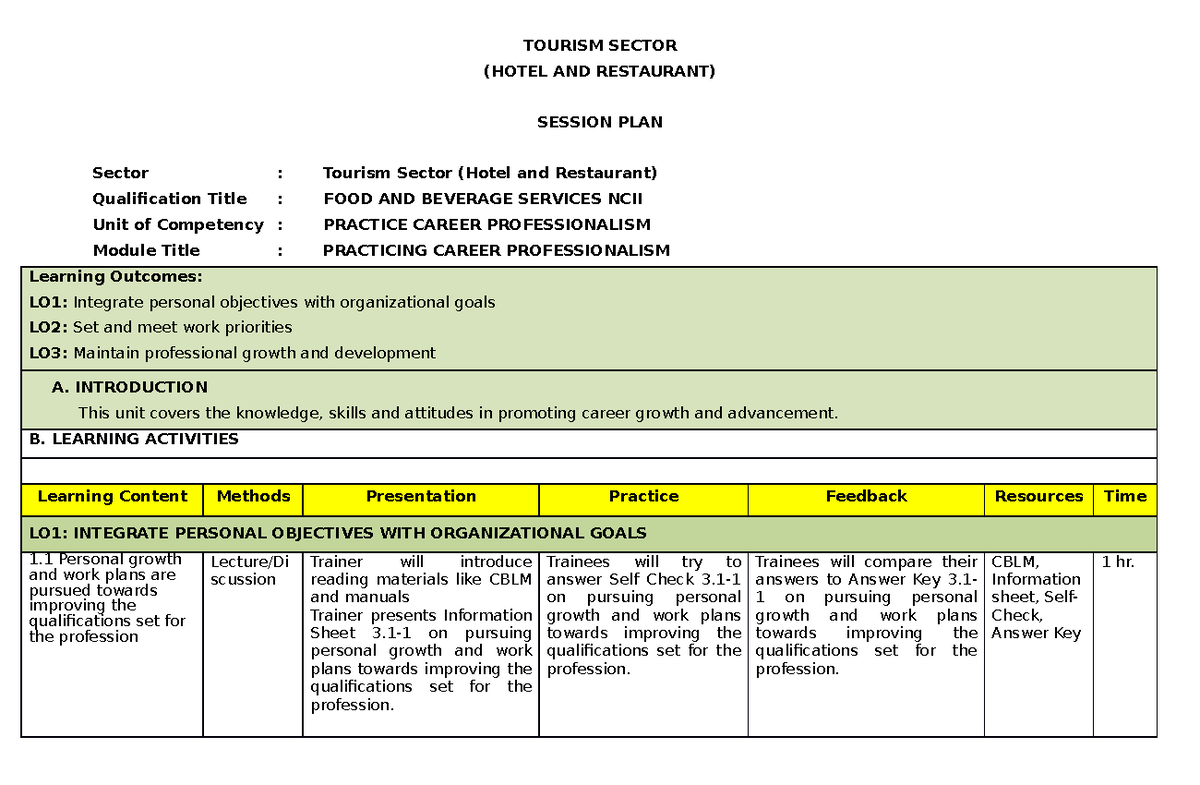 LO3 Practice Career Professionalism Tool - Practical Research - DHVSU ...