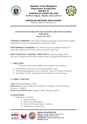 Lac plan 2023 and session guide - Republic of the Philippines ...