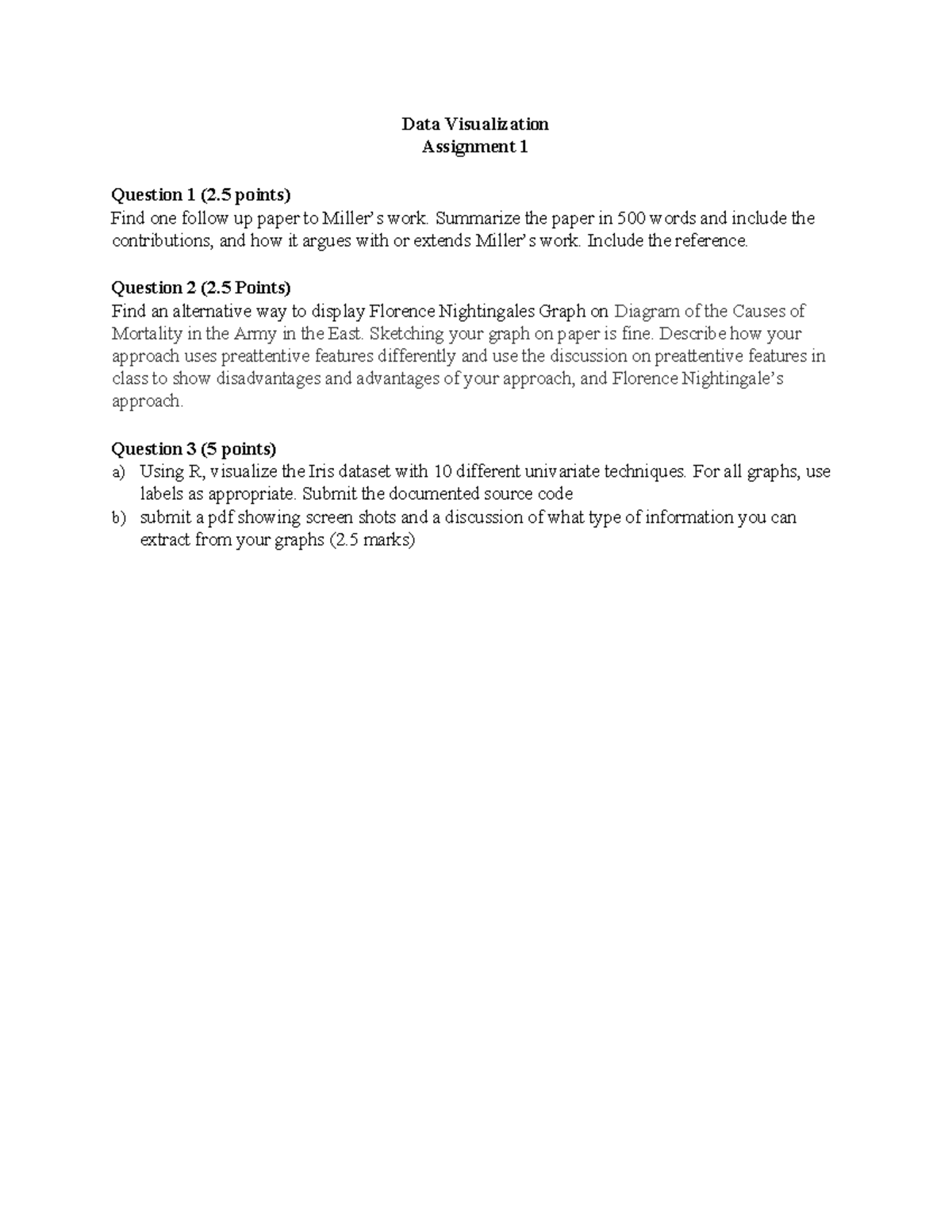 Assignment 1 COIS 3510H 2021 - Data Visualization Assignment 1 Question ...