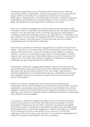 Program- Community- Engagement - PROGRAM DESIGN FOR COMMUNITY ...