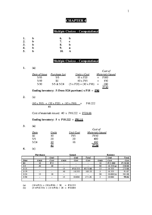 Chapter 3 - Cost Accounting by Guerrero Solution Manual - CHAPTER 3 ...