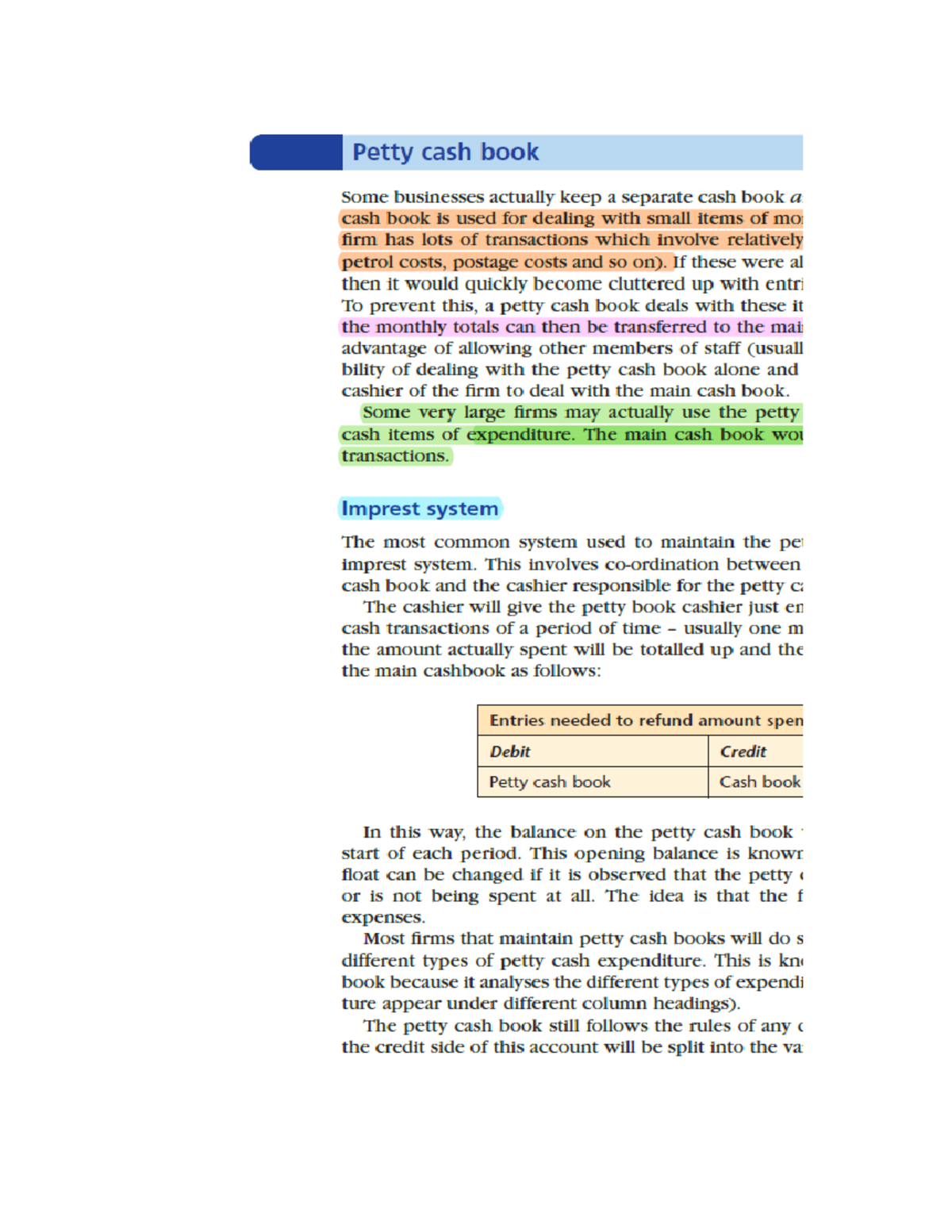 Petty cash explained - notes - BUS-3103 - Studocu