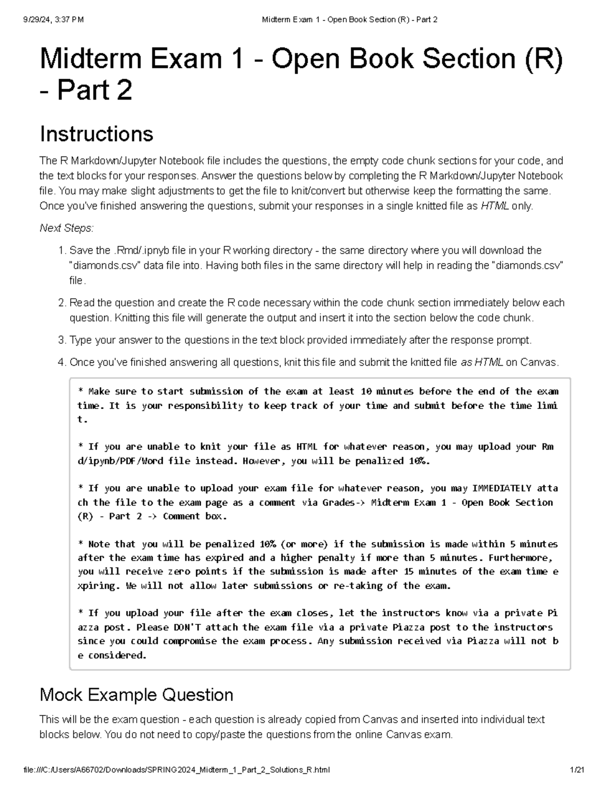 Code - Spring 2024 - Midterm Exam 1 - Open Book Section (R) - Part 2 ...