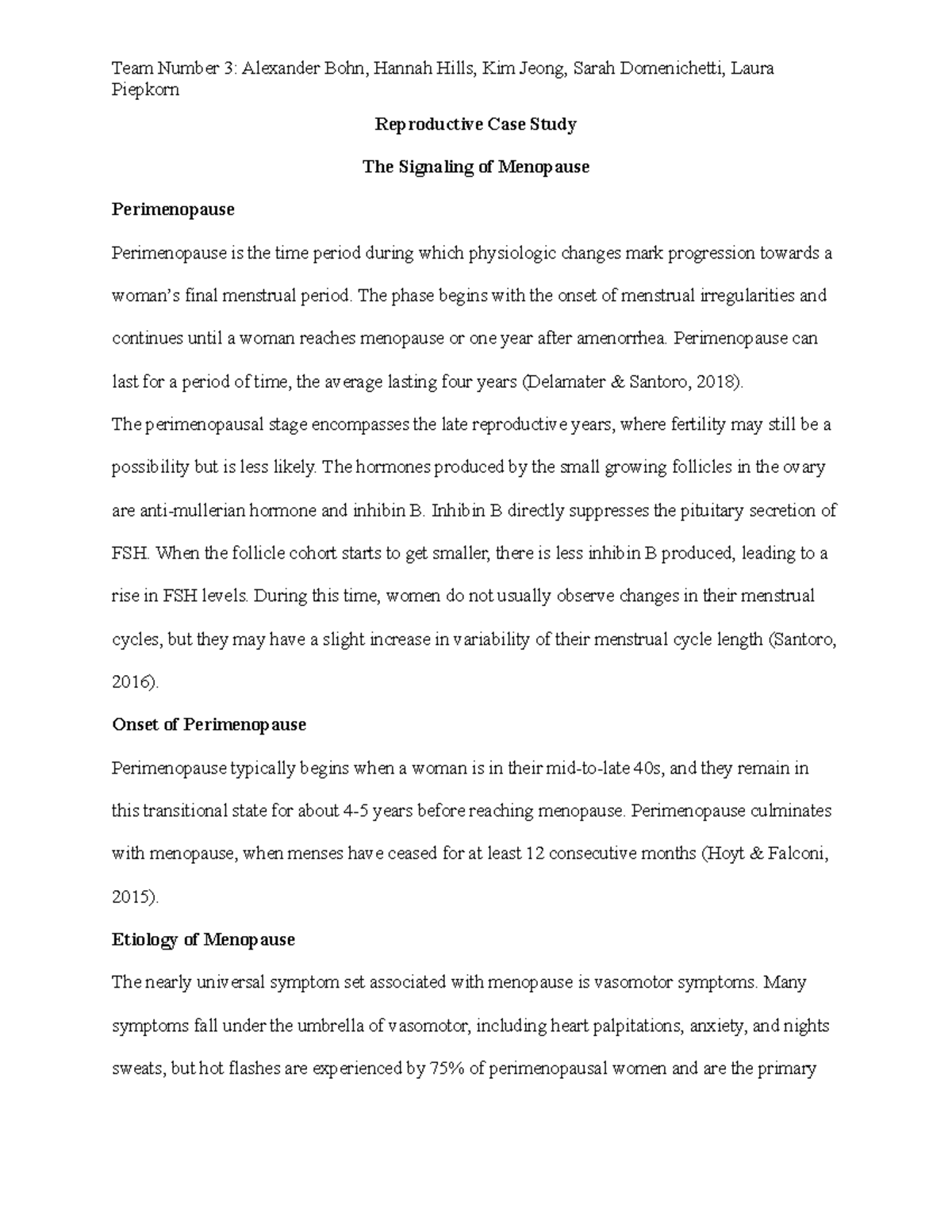 Case Study 5 - Reproductive - Piepkorn Reproductive Case Study The ...