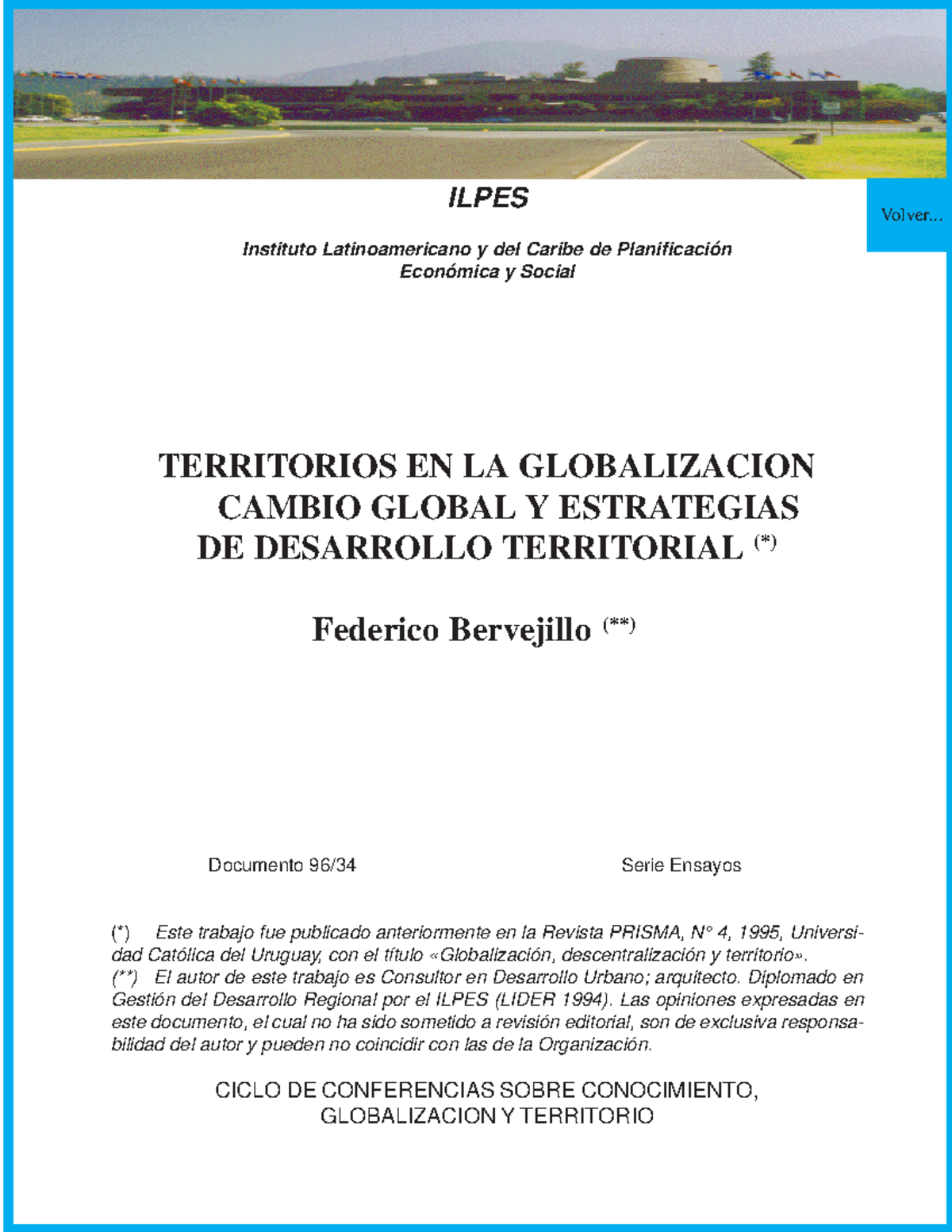 04 Bervejillo, F. - Territorios en la globalización - Volver... ILPES ...