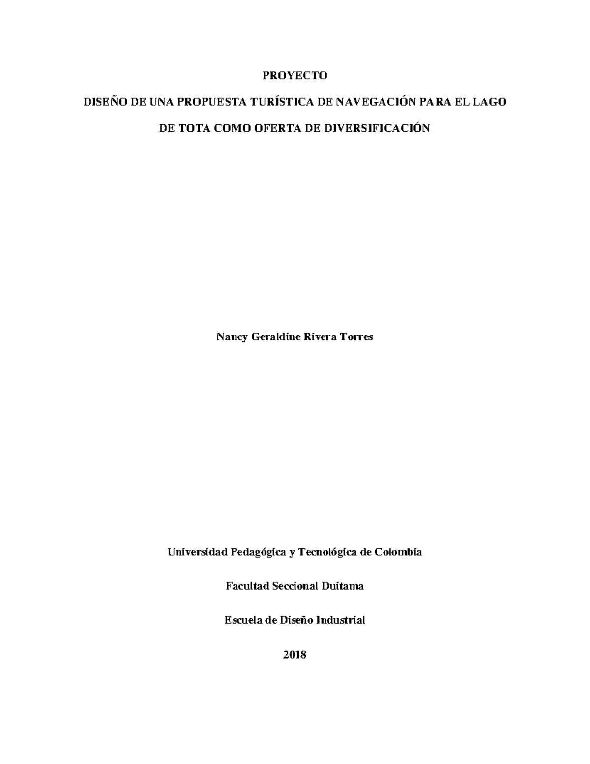 TGT 1339 - Cjkk - PROYECTO DISEÑO DE UNA PROPUESTA TURÍSTICA DE ...