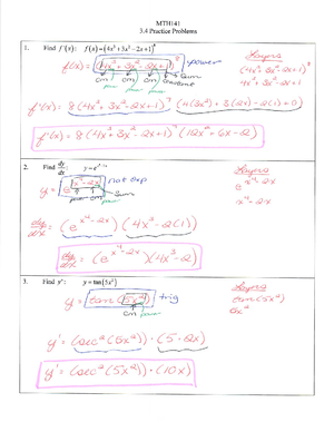 MTH 141 -SECTION 3.3 - 1 Learning objectives 1. Differentiate a ...