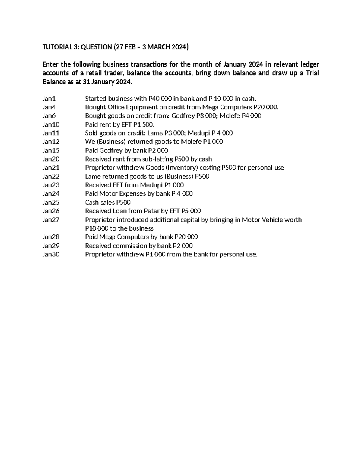 Tutorial 3 Question AND Answer FROM 26 FEB 2024 - TUTORIAL 3: QUESTION ...