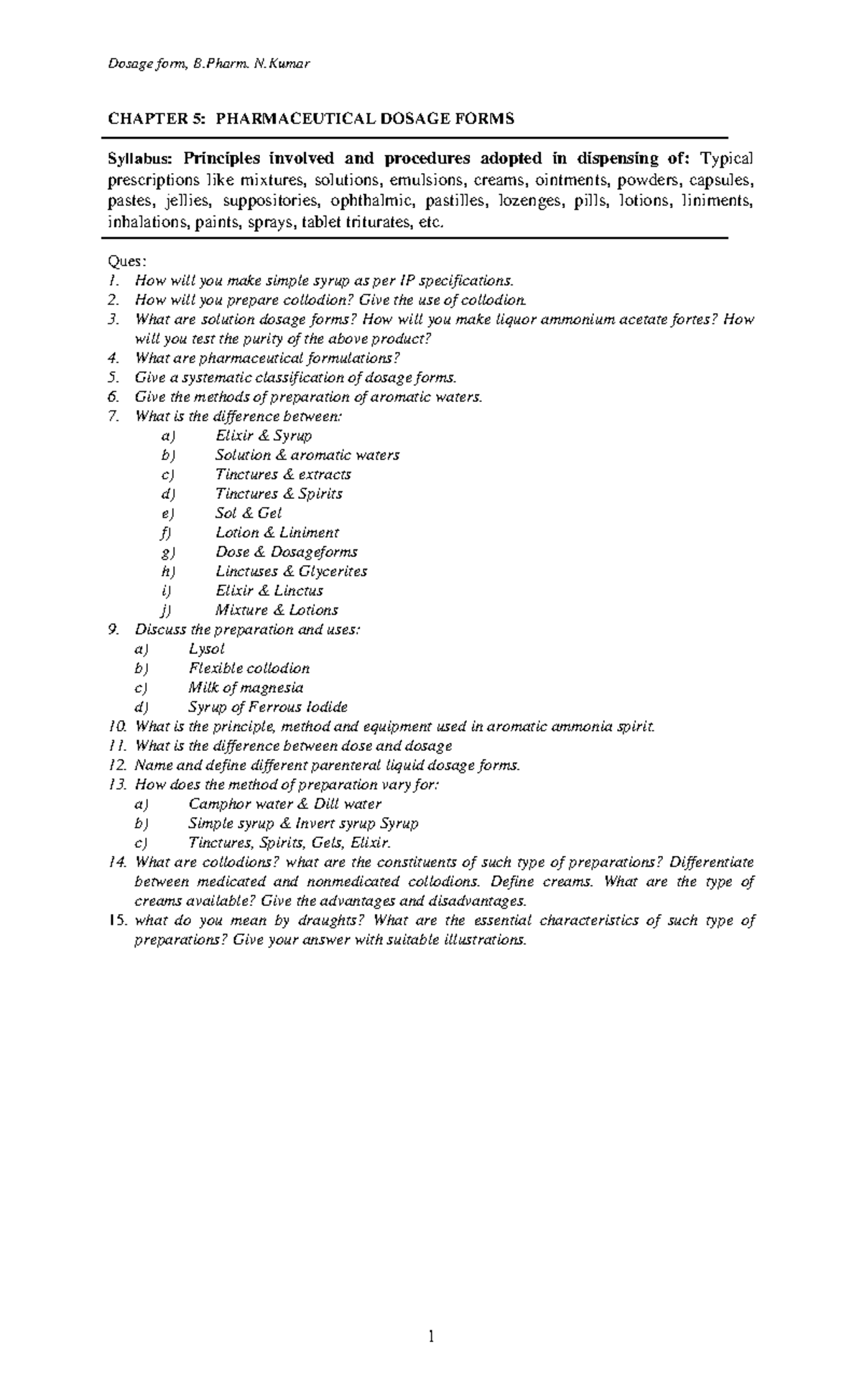 Pharmaceutics- cream powder capsule jelies - CHAPTER 5: PHARMACEUTICAL ...