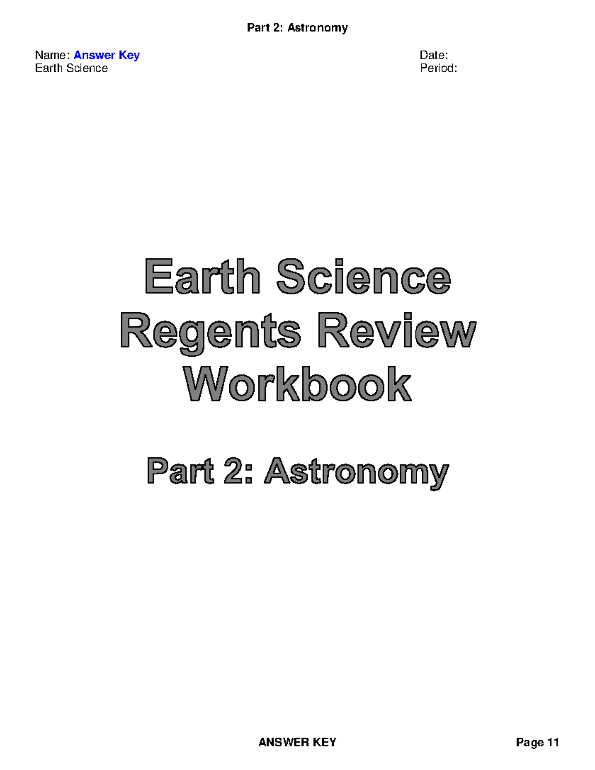 Dd270a7f7349d254593 f32f3c5413c35 - ANSWER KEY Page 11 Name: Answer Key ...