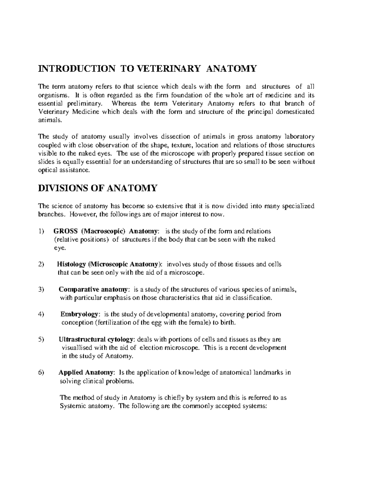 1. Introduction to Veterinary Anatomy Author Funaab Federal University ...