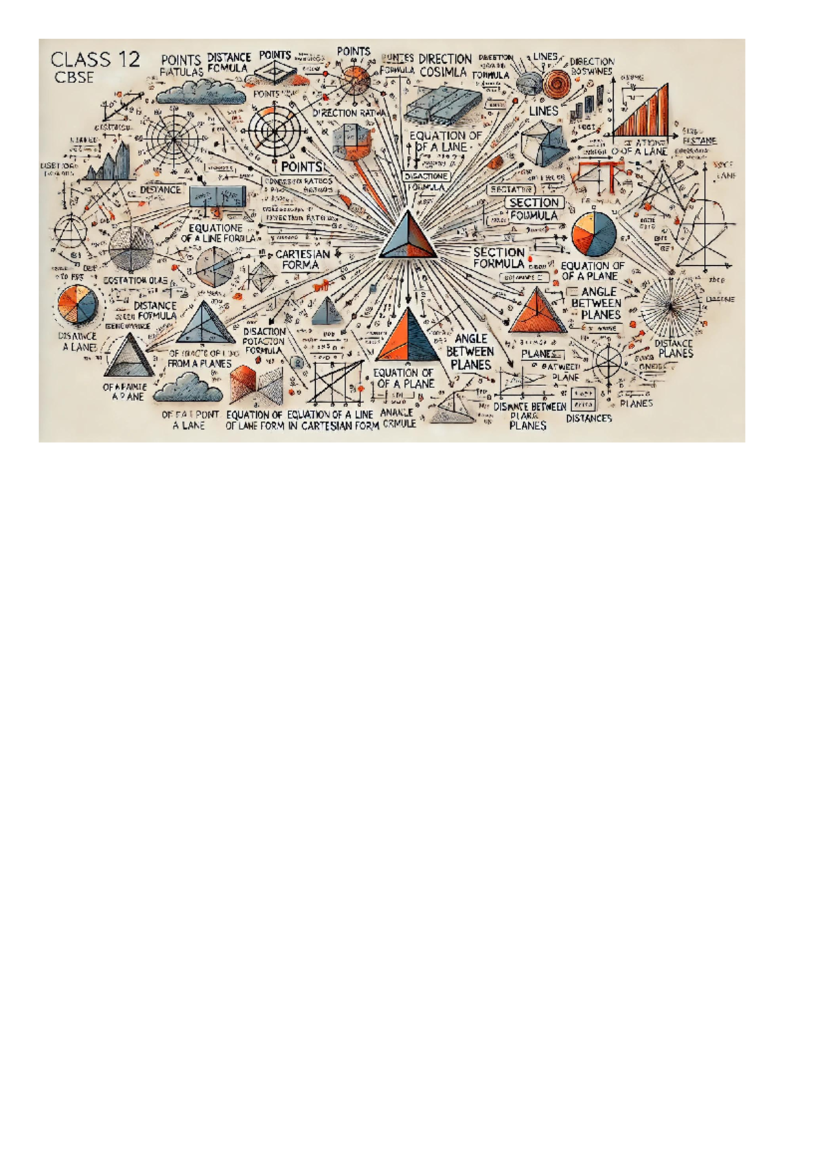 Three Dimensional Geometry Mind Map - CLASS 12 POINTS POINTS POINTS ...