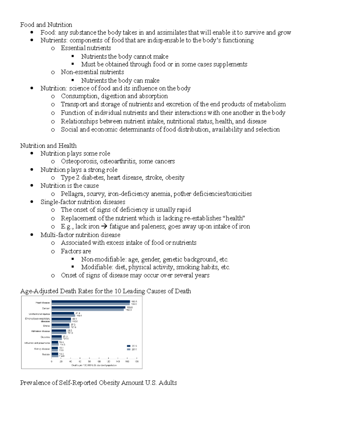 NTR108 Exam 1 Study Guide - Food and Nutrition Food: any substance the ...