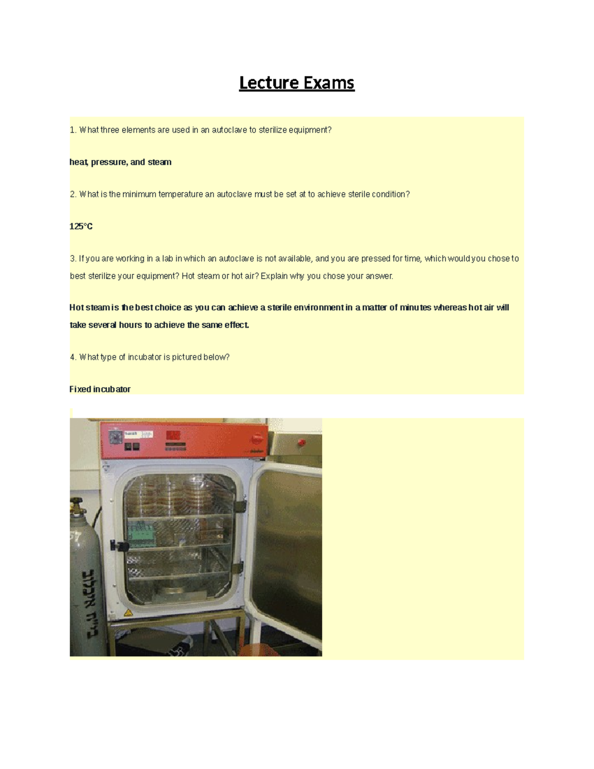 Lab Exams 1 8 - All lab exam - Lecture Exams What three elements are ...