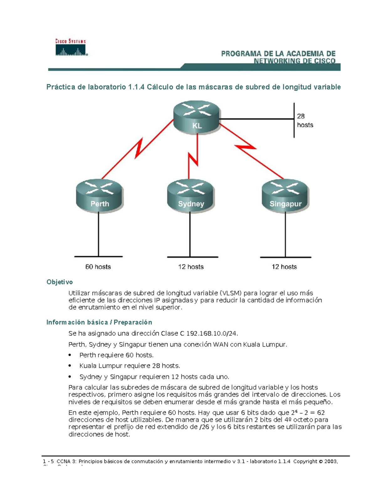 Ccna3 lab 1 1 4 es - laboratorio - 1 - 5 CCNA 3: Principios básicos de conmutación y ...