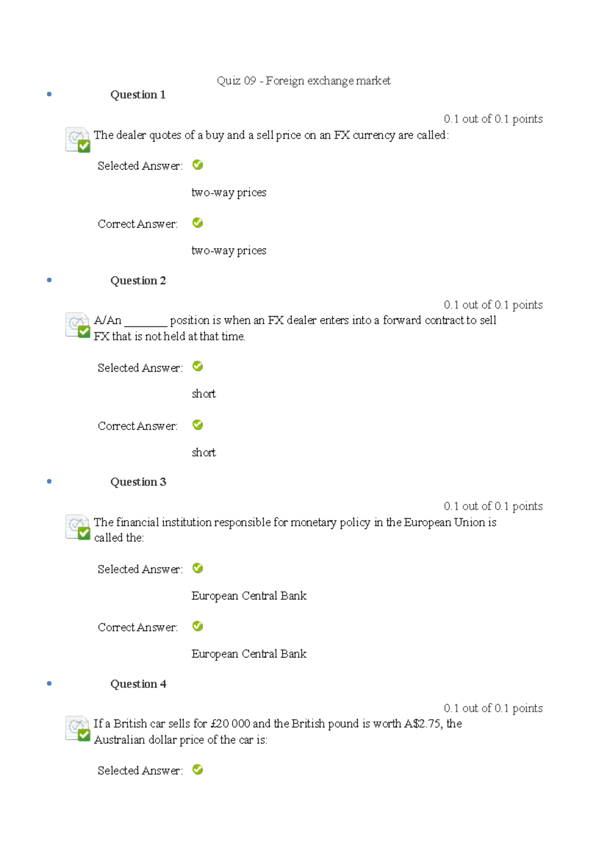 Quiz 09 - this is the quiz of the subject: financial institution and ...
