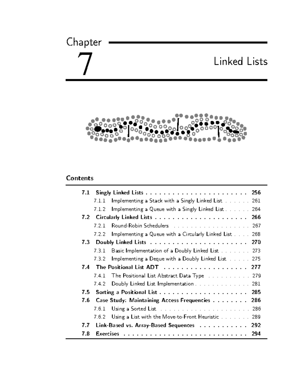Python DS Chp7 - Chapter Linked Lists 7 Singly Linked Lists Contents 7.1 Implementing a Stack ...
